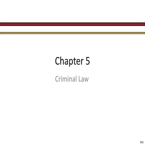 BUS 115 Chap005 criminal law | PPT