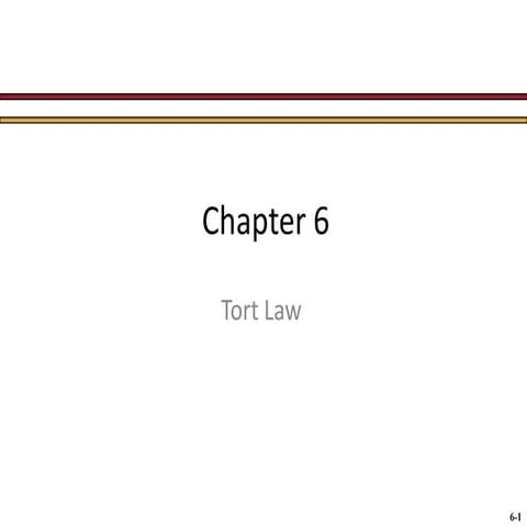 BUS 115 Chap006 tort law | PPT