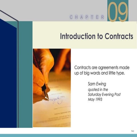 Chapter 9 – Introduction to Contracts | PPT