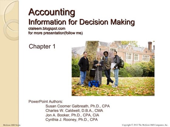 MANAGERIAL ACCOUNTING: AN OVERVIEW...ppt