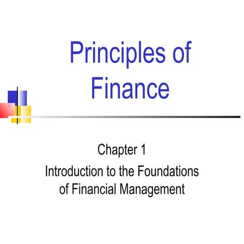 Chap01 introduction to finance | PPT