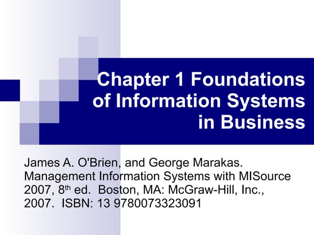 Chapter 1 introduction to information system | PPT