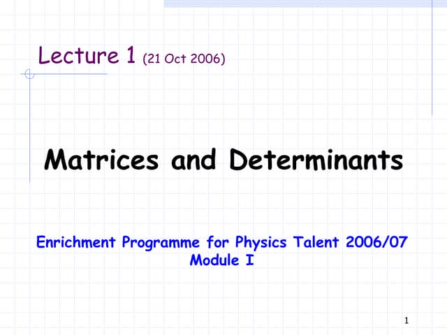 Matrices | PPTX