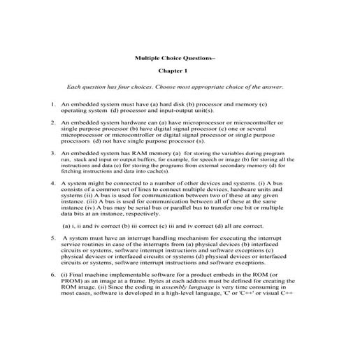 Chap01 objectivequestionsemsys2enew | PDF