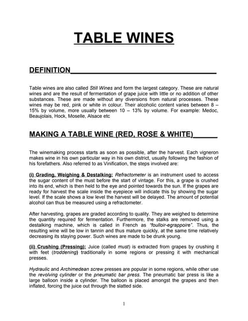 Wine production and its applications | PPT