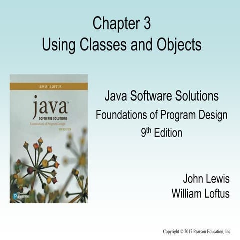 Csci 200 Java Chapter 03 Using Classes Ppt