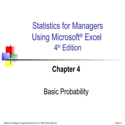 Chap04 basic probability | PPT