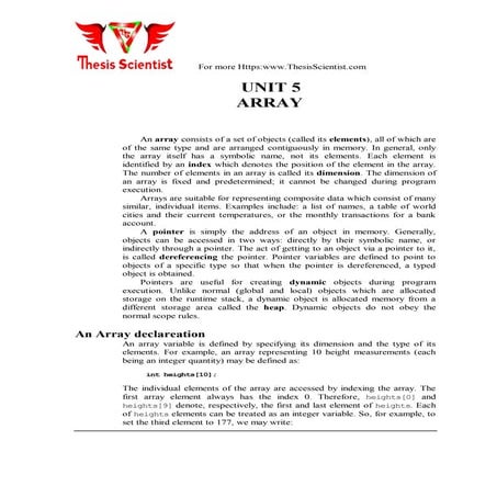 Array and Pointers | PDF | Programming Languages | Computing