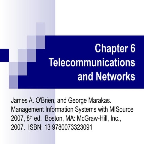 Chap06 Telecomunications and Networks | PPT