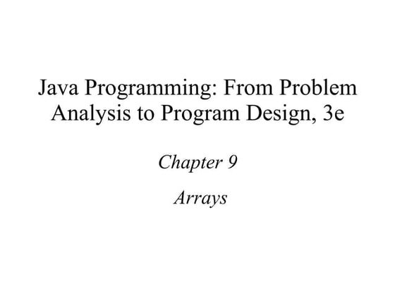 Arrays In Data Structure And Algorithm Ppt
