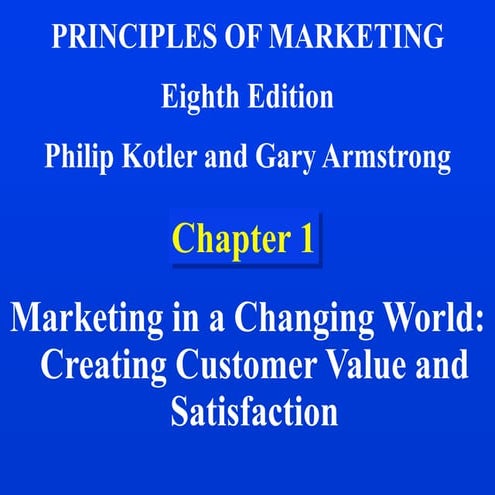 Principles of Marketing chapter 1 for the BBA | PPT