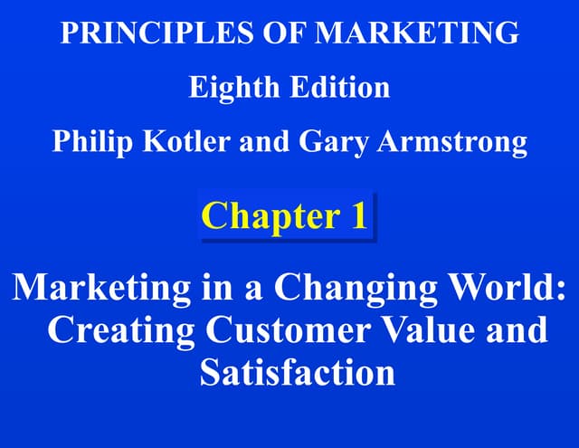 Principle of marketing BY PHILIP KOTLER AND GARY ARMSTRONG | PDF