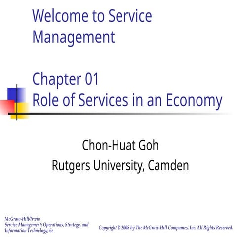 role of service in an economy | PPTX