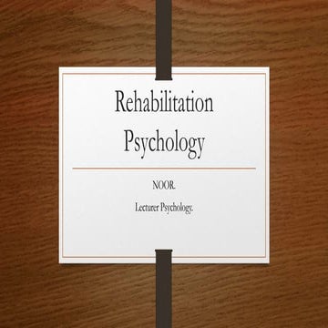 Rehabilitation | PPTX