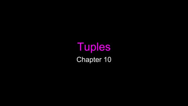 Python Programming Sequence Datatypes Tuples Ppt