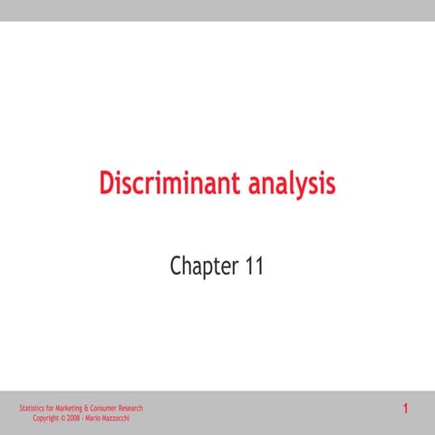 Discriminant analysis tehnik analisa Statistika Chap11.ppt