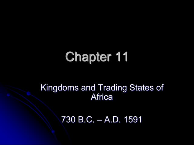 Ancient African Civilizations | PPTX