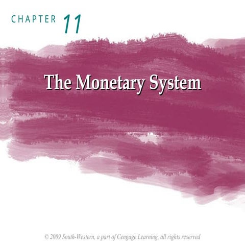 Chap 11 The Monetary System by Robert Gregory mankiw | PPT