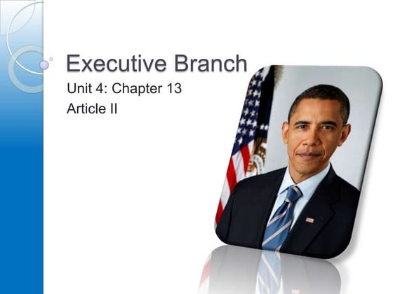 Executive branch power point | PPT