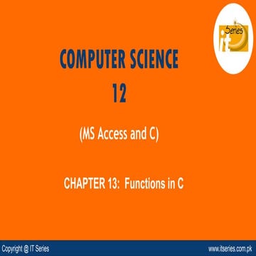 Comprehensive Guide to Functions in C Programming Language | PDF