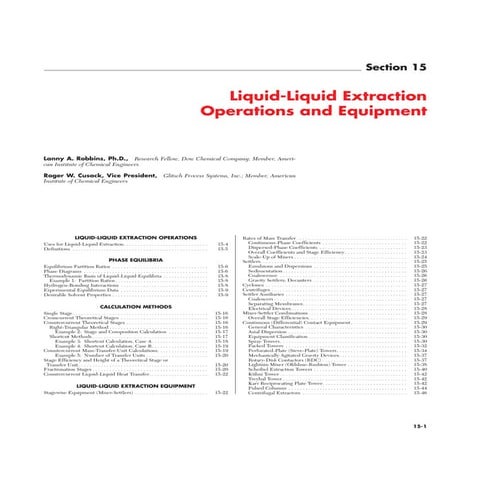 Perry’s Chemical Engineers’ Handbook 7ma Ed Chap 15 | PDF