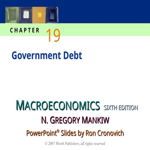 Macroeconomics (mankiw): Government Debt | PPT