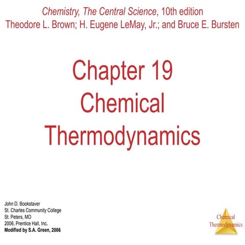 Important Notes on chemical thermodynamic | PPT