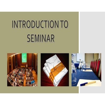 Introduction to Seminar Technology and Multimedia | PPT