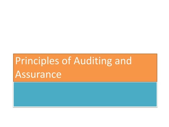 Auditing principles and practices, chapter 2 | PPTX