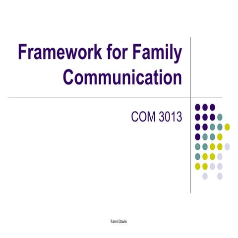 Chap+2 +framework+for+family+communication | PPT