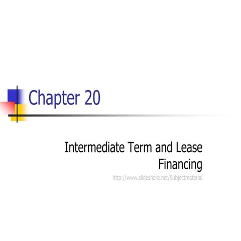 Chap 20 intermediate term and lease financing | PPT