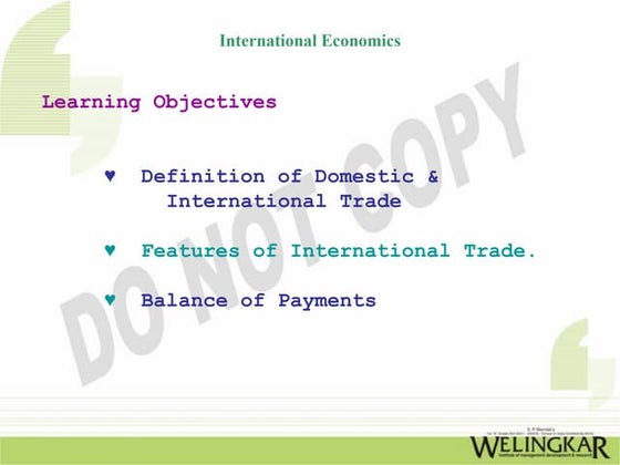 Basis and Need for International Trade | PPT