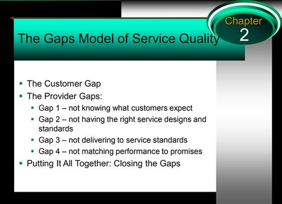 gap model of service quality | PPTX | Sales | Business