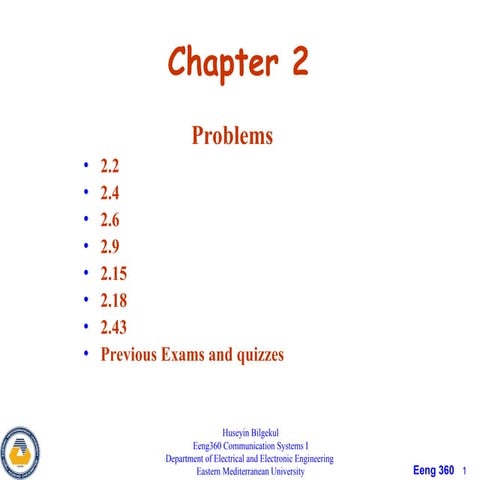 Chap2_Prob_1 Problem Solutions for analog communications | PPT