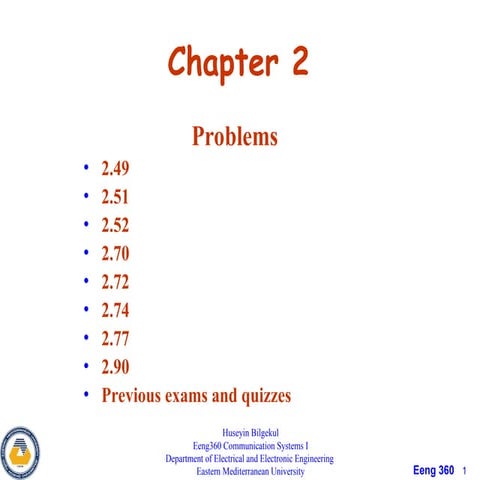 Chap2_Prob_2 Problem Solutions of chapter 2 | PPT