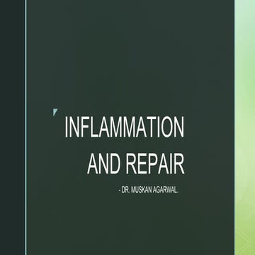 Inflammation- acute and chronic pathology | PPTX