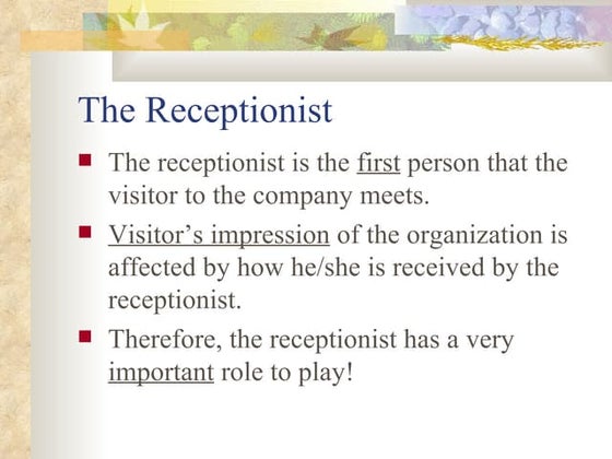 Front office Etiquettes | PPT