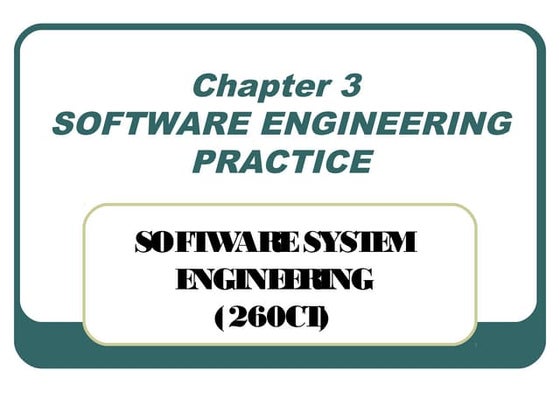 Software Engineering Practice | PPT