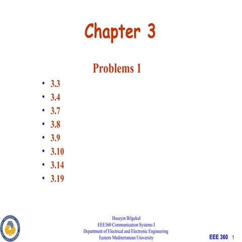 Chap3_Prob_1 Problem Solutions of chapter 3 | PPT