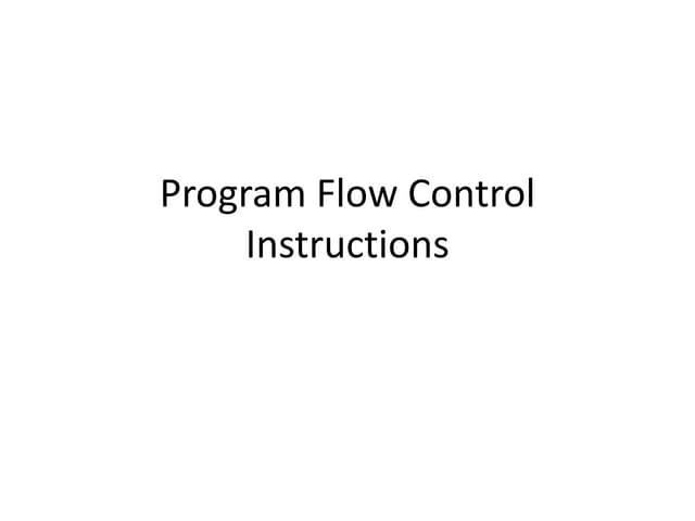 Chap3 Program Flow Control Instructions Ppt 2828