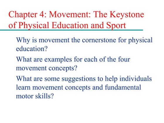 Movement Education Framework | PPT | Education