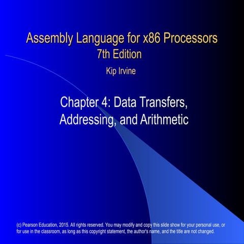 data transfers, addressing and arithmetic | PPT