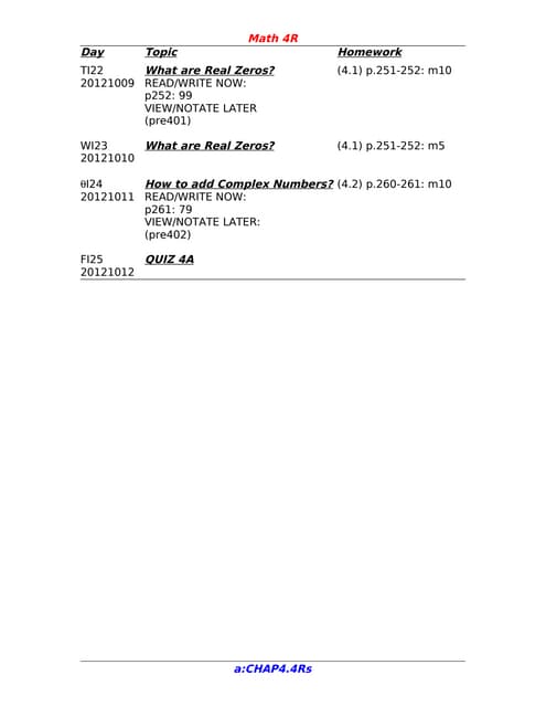 4H2012 Chapter 4 Assignments | PDF
