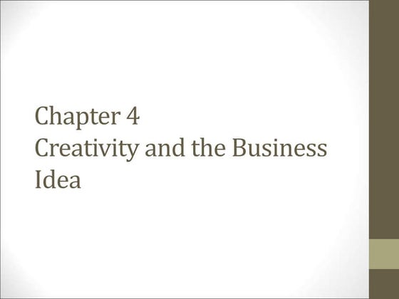 Entrepreneurship: Sources of New Ideas | PPT
