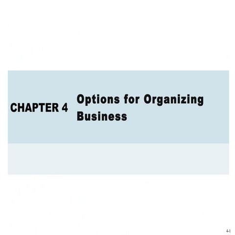 BUSINESS CHAPTER 4 | PPT