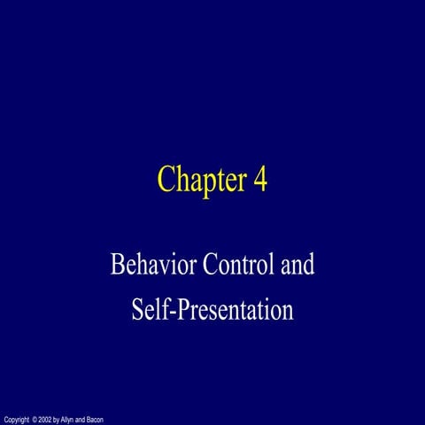 Chap4 behavior control | PDF
