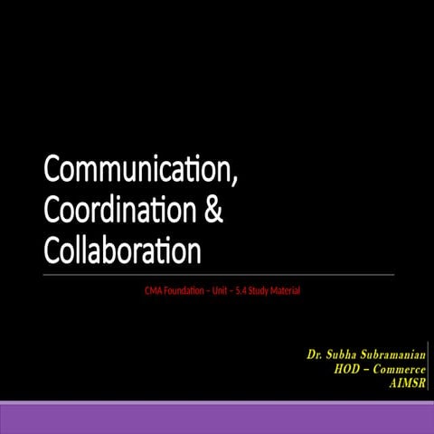Coordination And Communication | PPTX