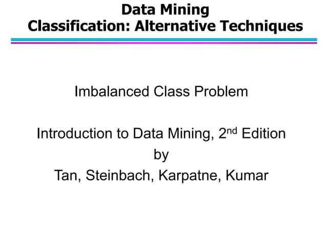 Chap4imbalancedclassespptx