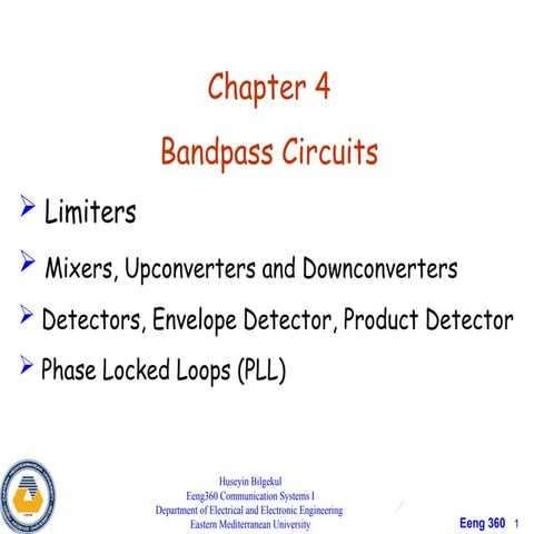 chap4_lecture3 Bandpass Circuits for implementing | PPT