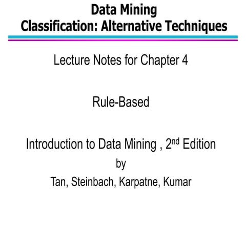 chap4_rule_based data mining power point. | PPT